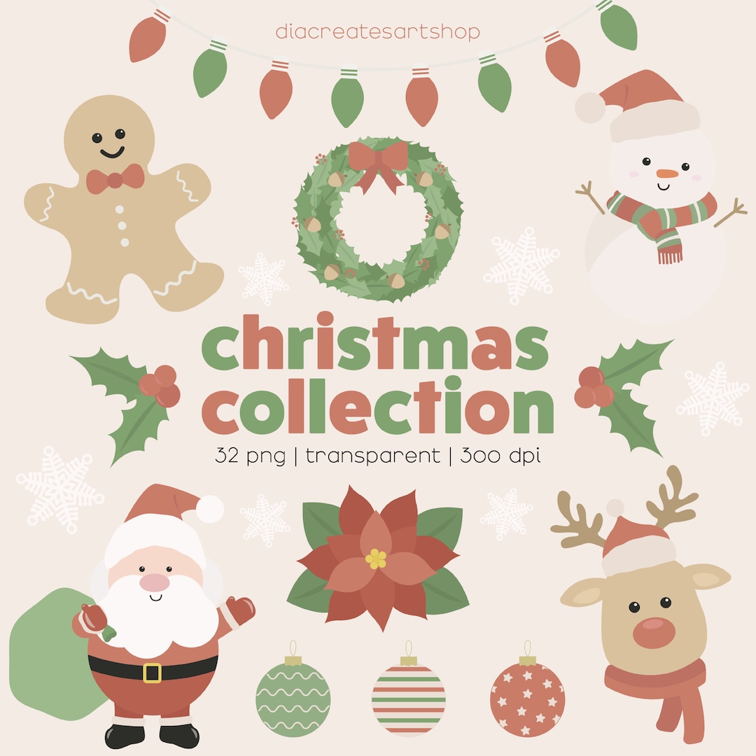 Christmas Clipart, Holiday Clipart, Cute Christmas Clipart, Christmas ...