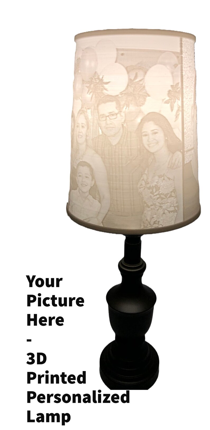Picture Custom 3D Printed Lithophane Lamp Personalized - Etsy