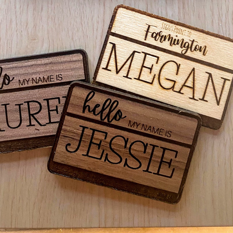 Personalized Magnet Name Badges - Etsy