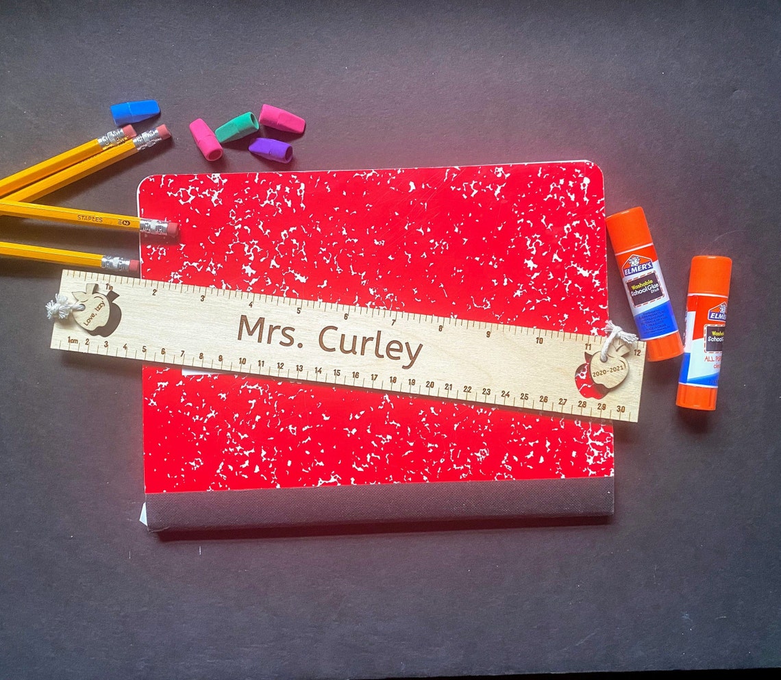 Teacher Gift/ Teacher Ruler / Engraved Ruler / Wooden Ruler - Etsy