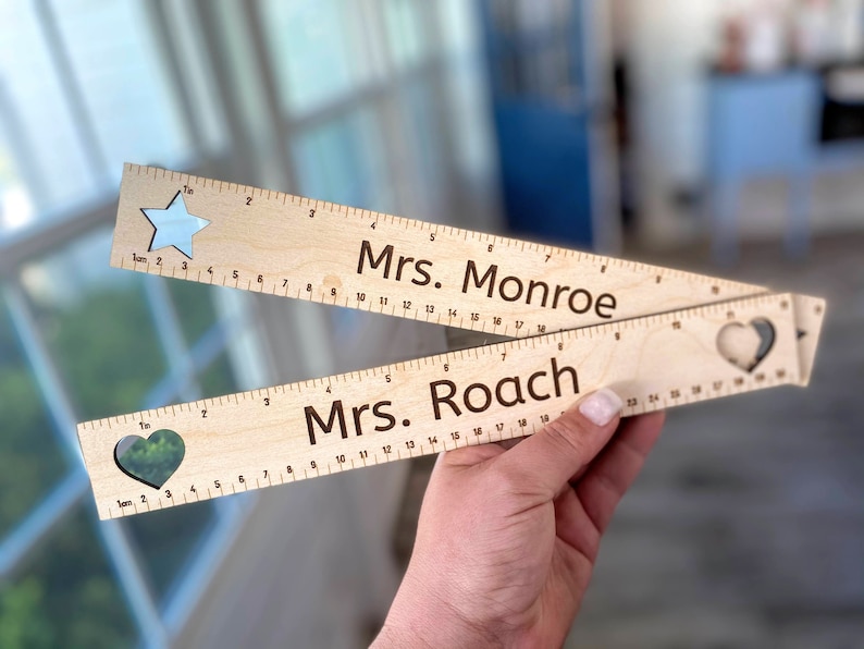 Teacher Gift Teacher Ruler Engraved Ruler Wooden Ruler Name ...