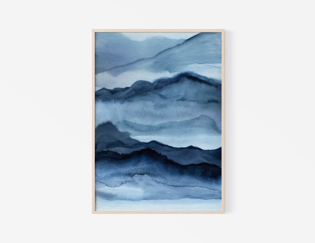 Minimalist Watercolor Painting, Wall Art Print, Minimalist Wall Art ...