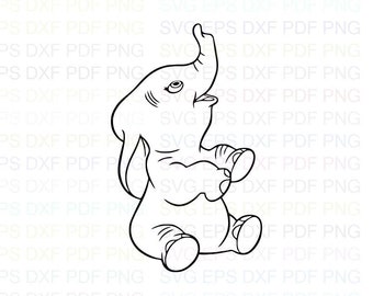 Dumbo Outline Svg - Etsy