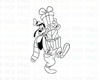 Goofy Outline Svg - Etsy