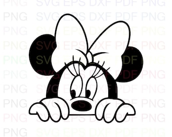 Minnie Mouse Peeking Clipart - Etsy