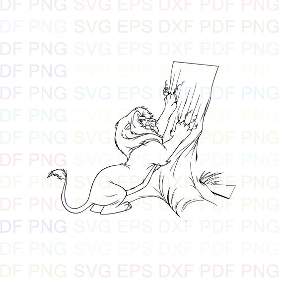 Mufasa the Lion King 9 Outline Svg Dxf Eps Pdf Png Cricut - Etsy