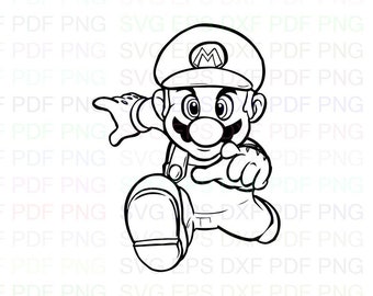 Mario corriendo svg - Etsy España