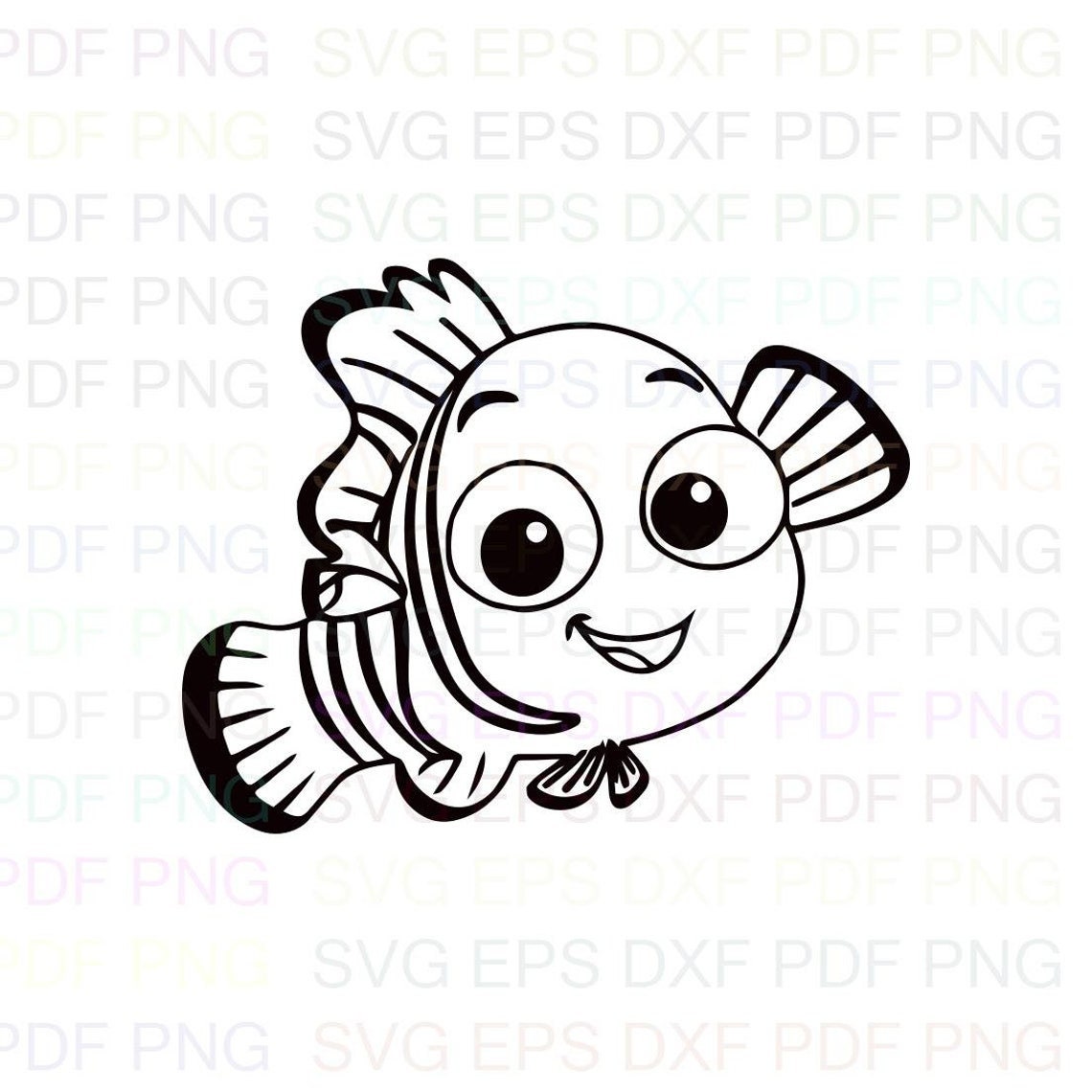Finding Nemo Outline Svg Dxf Eps Pdf Png Cricut Cutting - Etsy Ireland