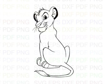 Simba Outline Svg - Etsy UK