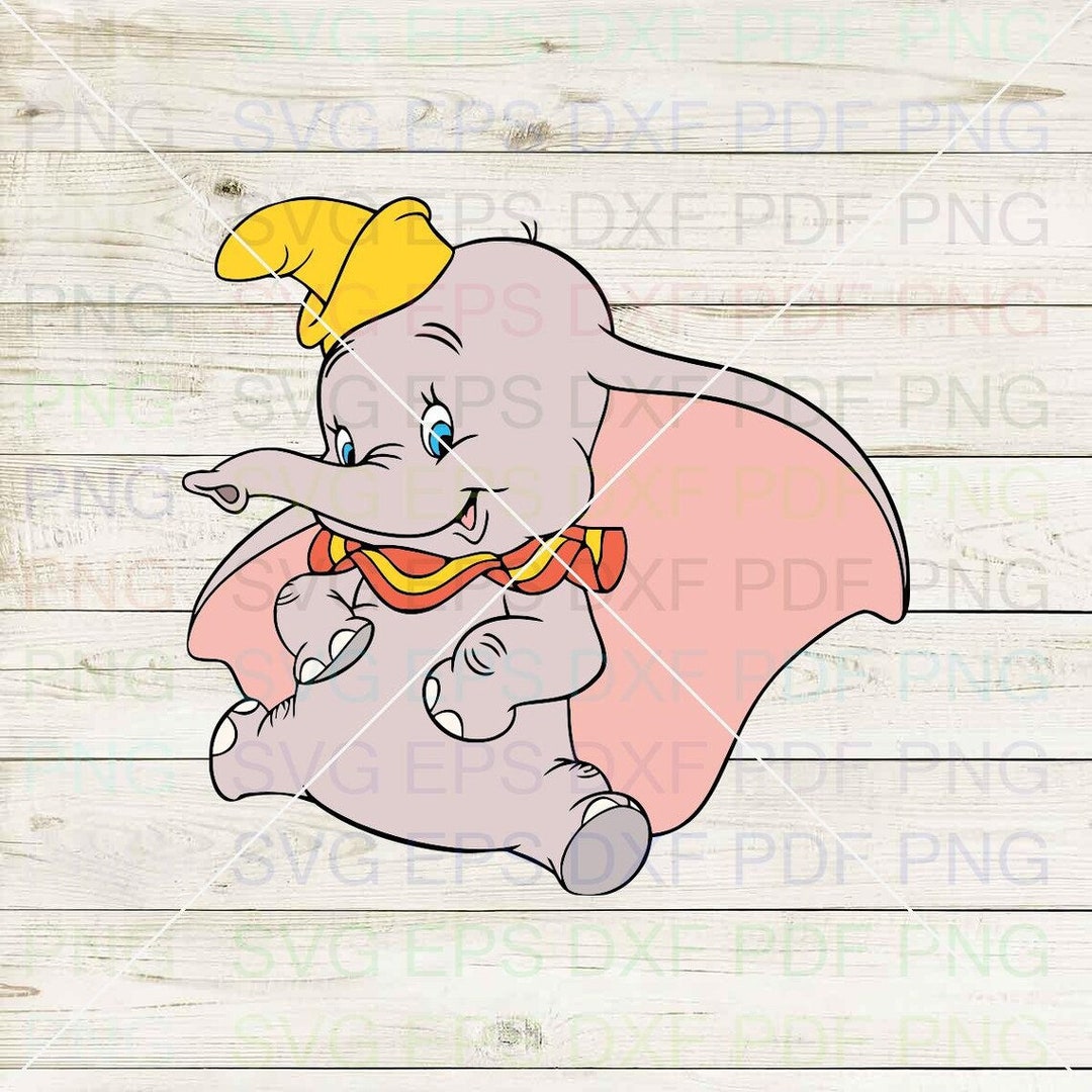 Dumbo_001 Svg Dxf Eps Pdf Png Cricut Cutting File Vector - Etsy
