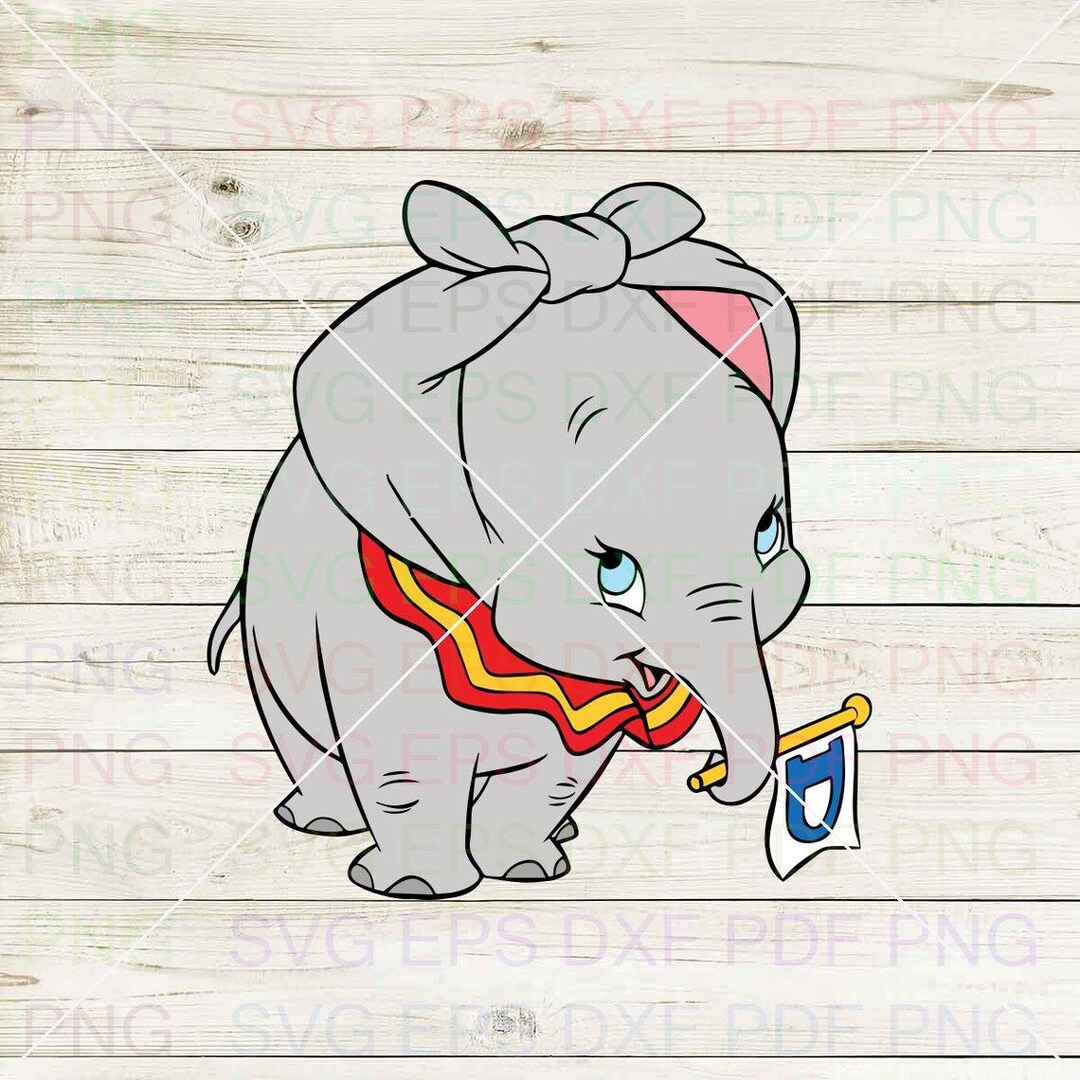 Dumbo_026 Svg Dxf Eps Pdf Png Cricut Cutting File Vector - Etsy