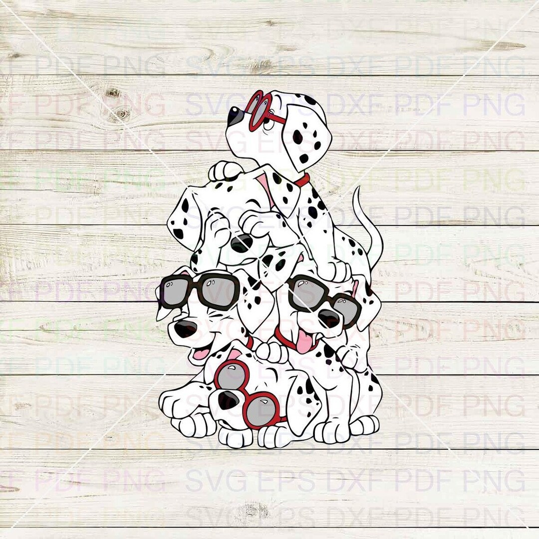 Puppies_with_glass_101_dalmations_008 Svg Dxf Eps Pdf Png, Cricut ...