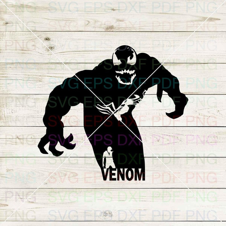 Venom Silhouette 014 Svg Dxf Eps Pdf Png Cricut Cutting File Vector
