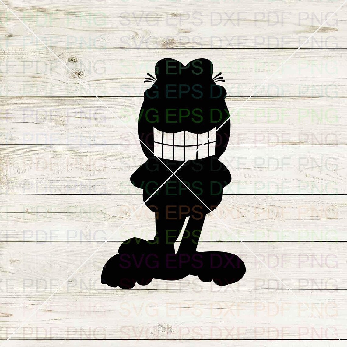 Garfield_silhouette_003 Svg Dxf Eps Pdf Png Cricut Cutting - Etsy