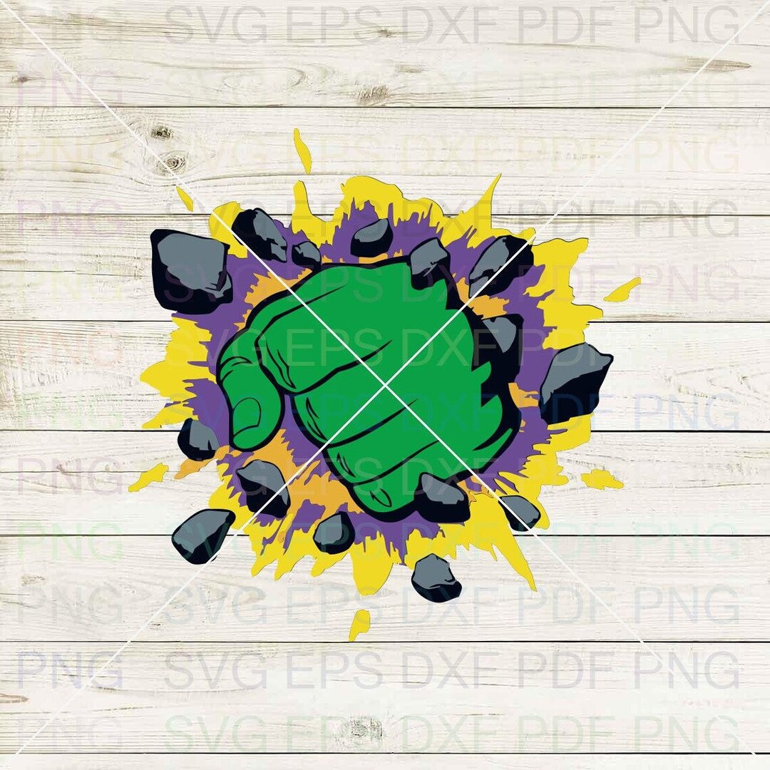 Hulk_hand_face_silhouette_045 Svg Dxf Eps Pdf Png, Cricut, Cutting File ...