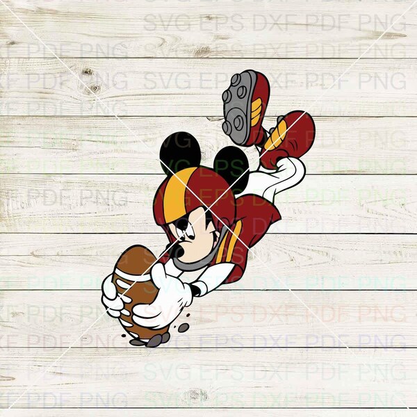 Mickey Mouse Football Svg Files - Etsy