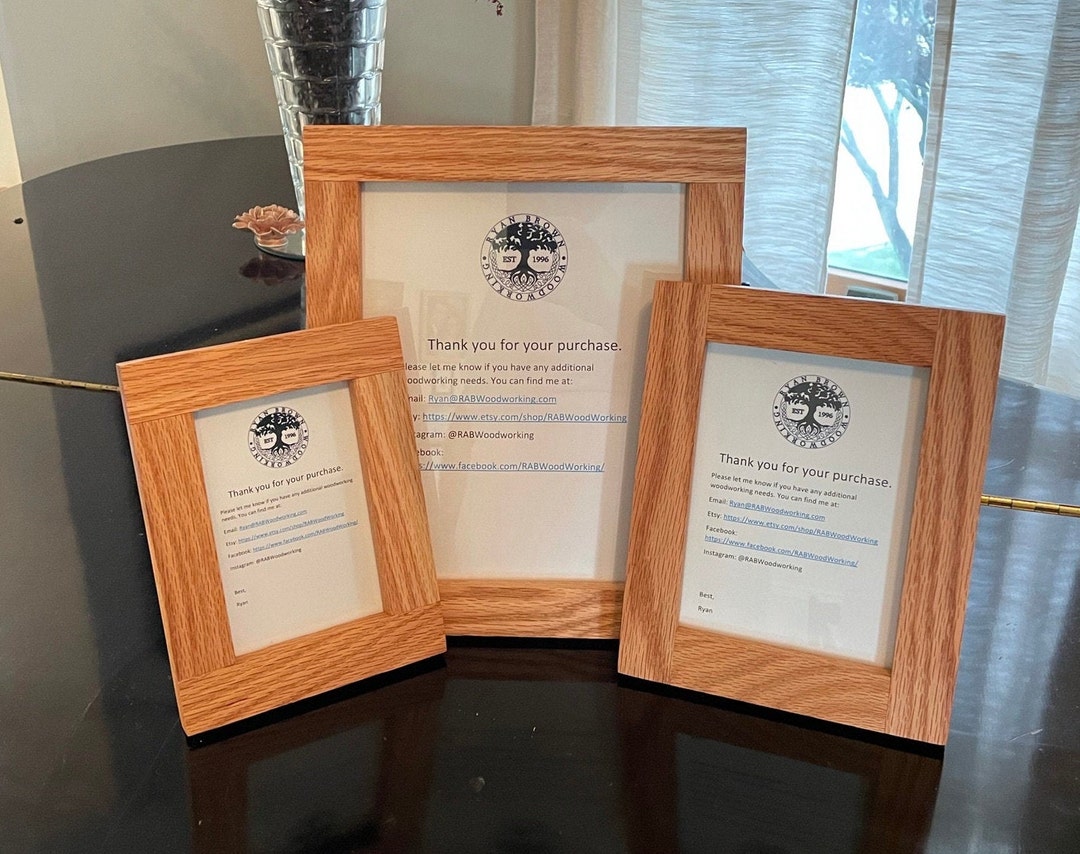 Red Oak Picture Frame - Etsy