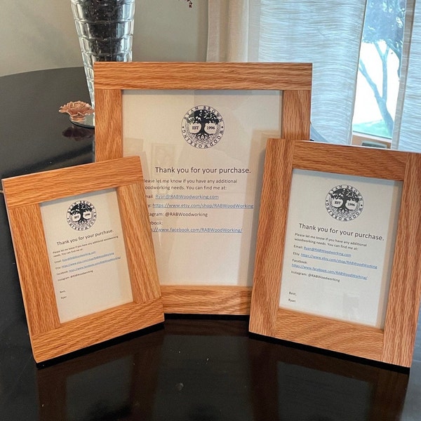 Oak Picture Frame - Etsy