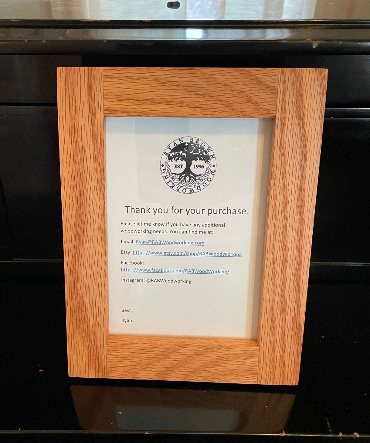 Red Oak Picture Frame - Etsy