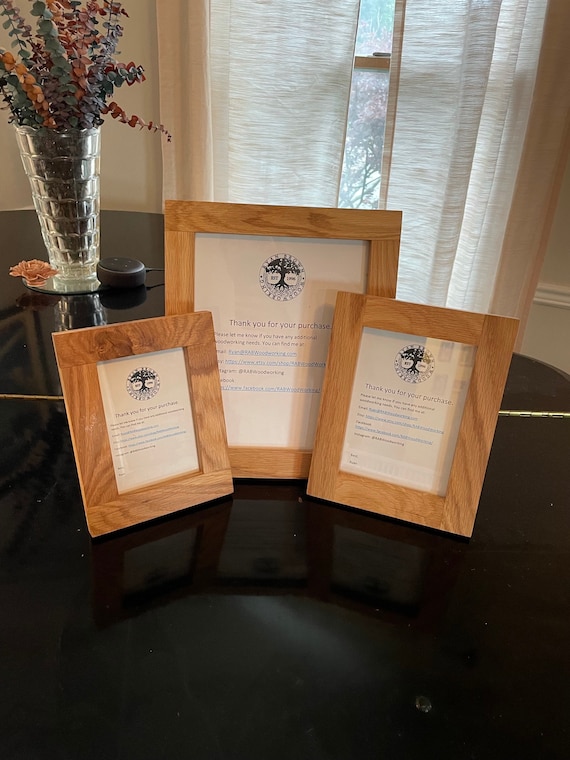 Rustic White Oak Picture Frame | Etsy