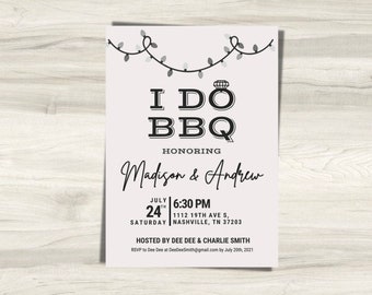 I Do BBQ Engagement Party Invitation 35 Digital Invitation - Etsy
