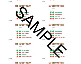 Elf Report Card | Etsy