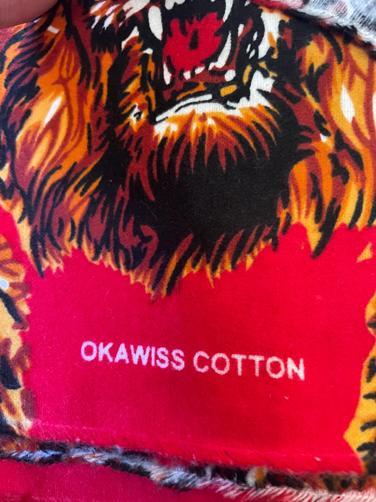 Original Igbo Isi Agu / Lion Head African Fabric, Authentic, Red - Etsy