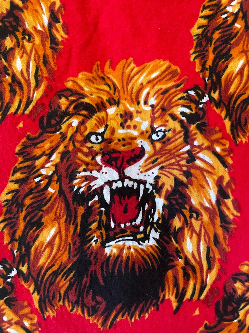 Original Igbo Isi Agu / Lion Head African Fabric, Authentic, Red - Etsy