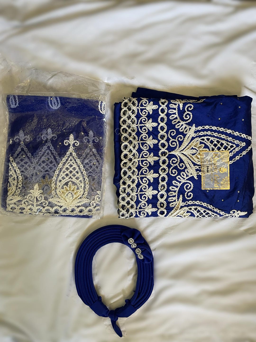 Embroidered African George Wrapper Set: Igbo Style Fabric, Indian ...
