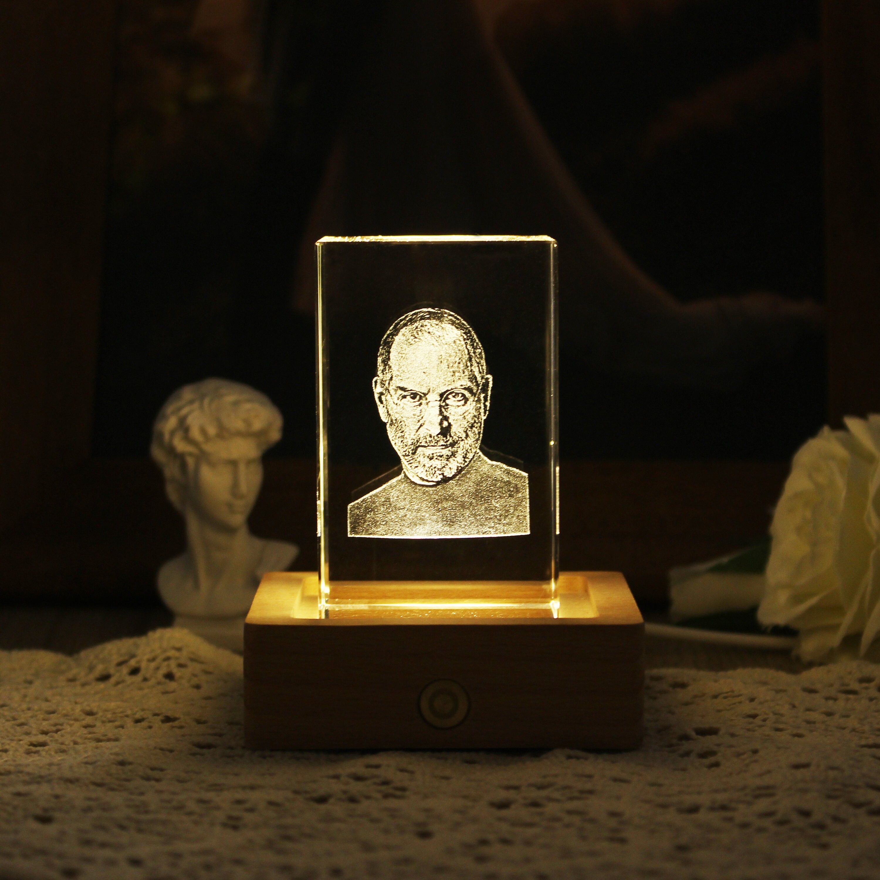 Personalized Crystal Engraved Pet Photo Night Light Crystal - Etsy