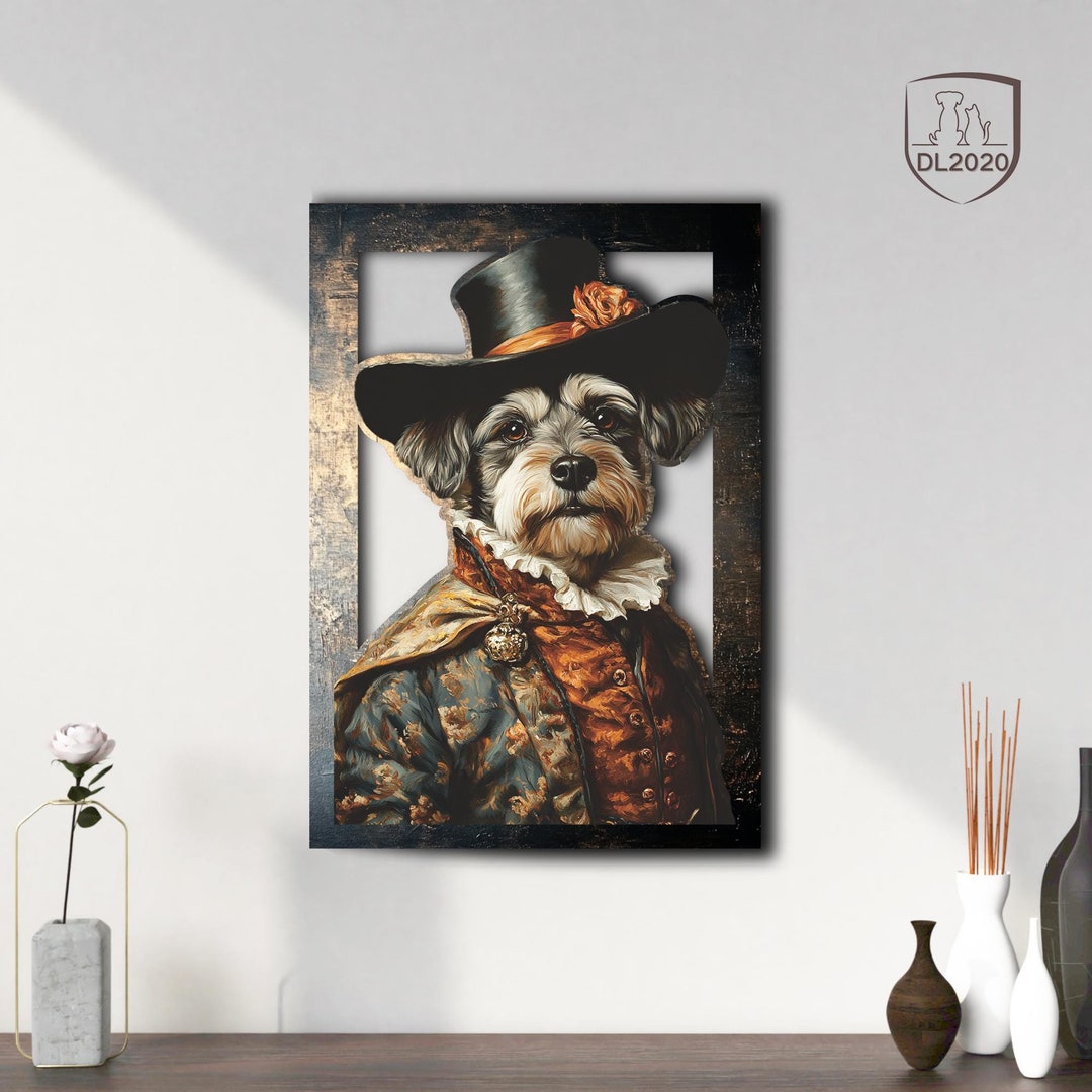 Custom Pet Portrait Photo Frame,renaissance Dog Portrait From Photo ...