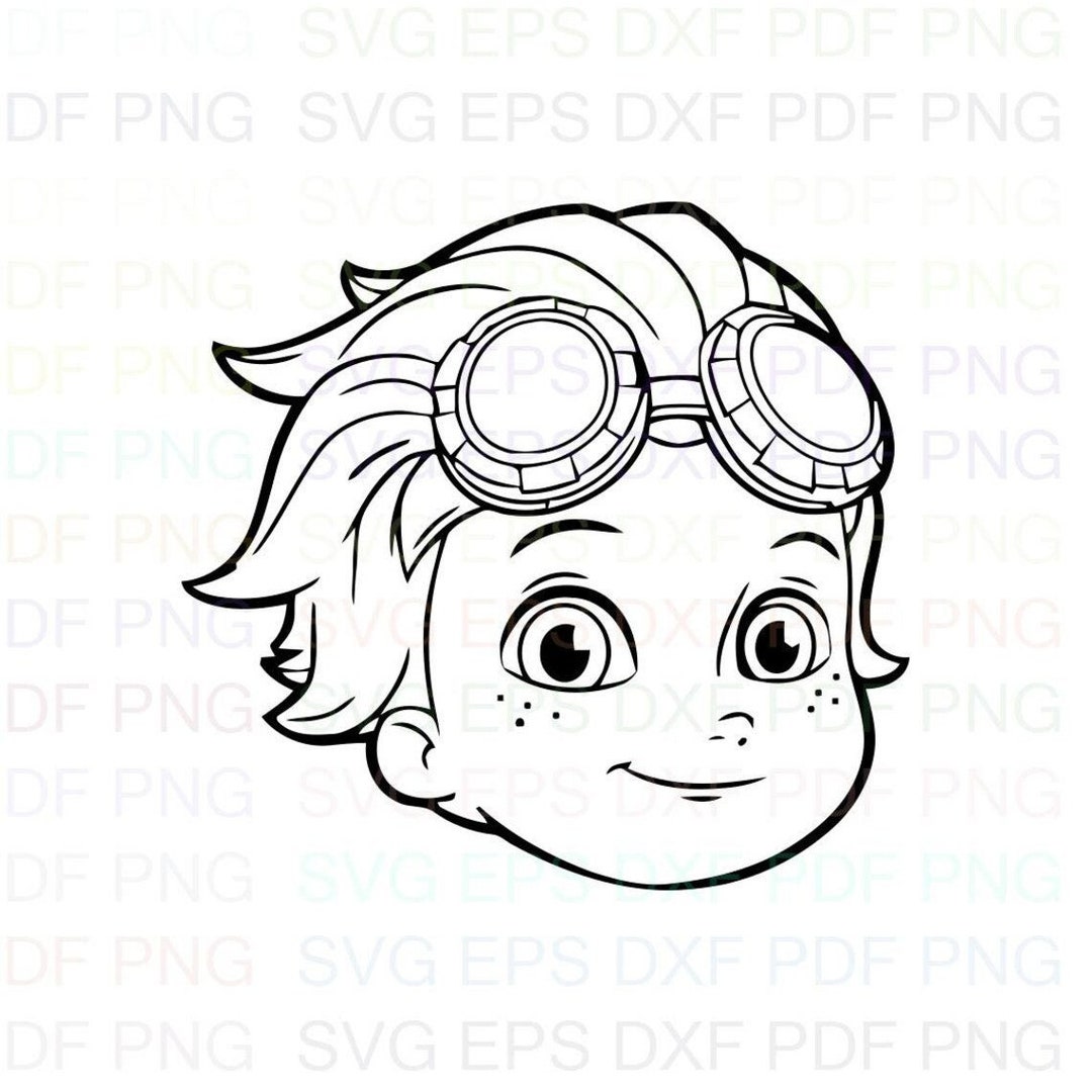 Rusty_rivets_face Outline Svg Dxf Eps Pdf Png, Cricut, Cutting File ...