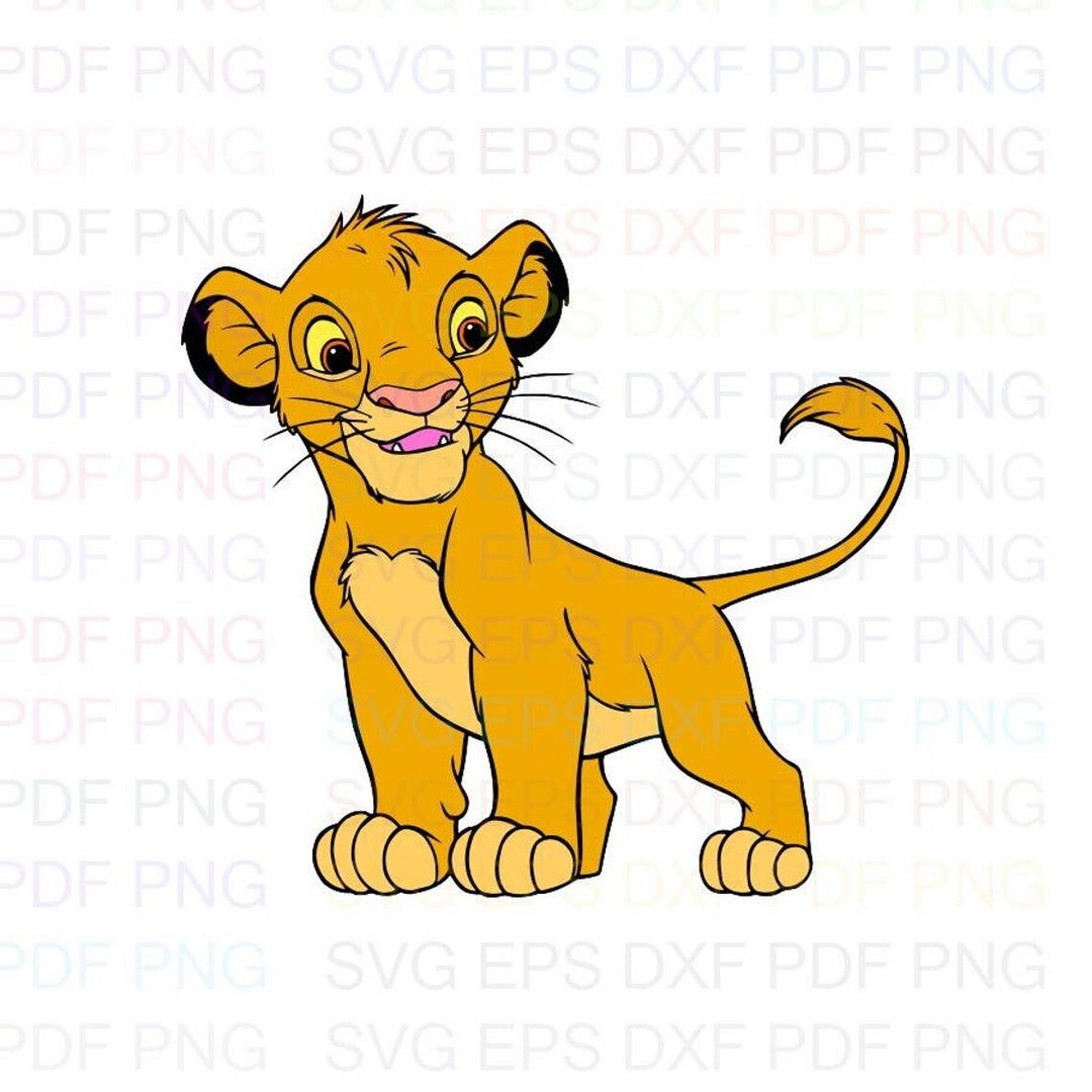 Simba_the_lion_king_15 Svg Dxf Eps Pdf Png, Cricut, Cutting File, Vector, Clipart Instant ...