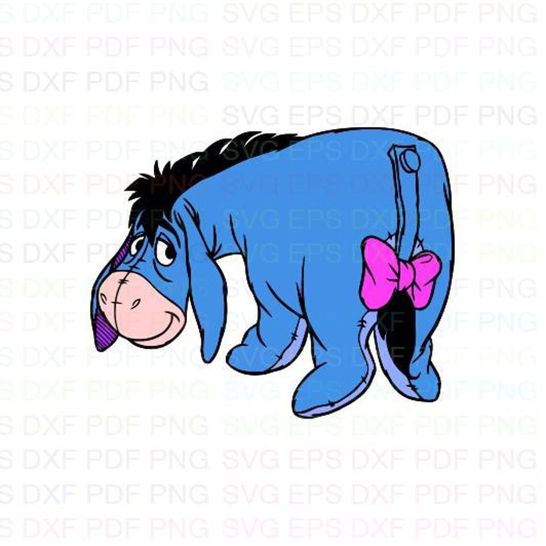 Eeyore_donkey_winnie_the_pooh_6 Svg Dxf Eps Pdf Png, Cricut, Cutting ...