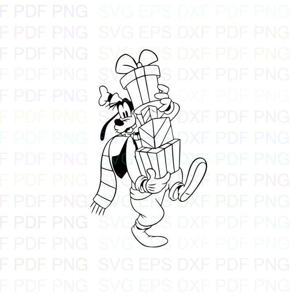 Goofy Outline Svg - Etsy