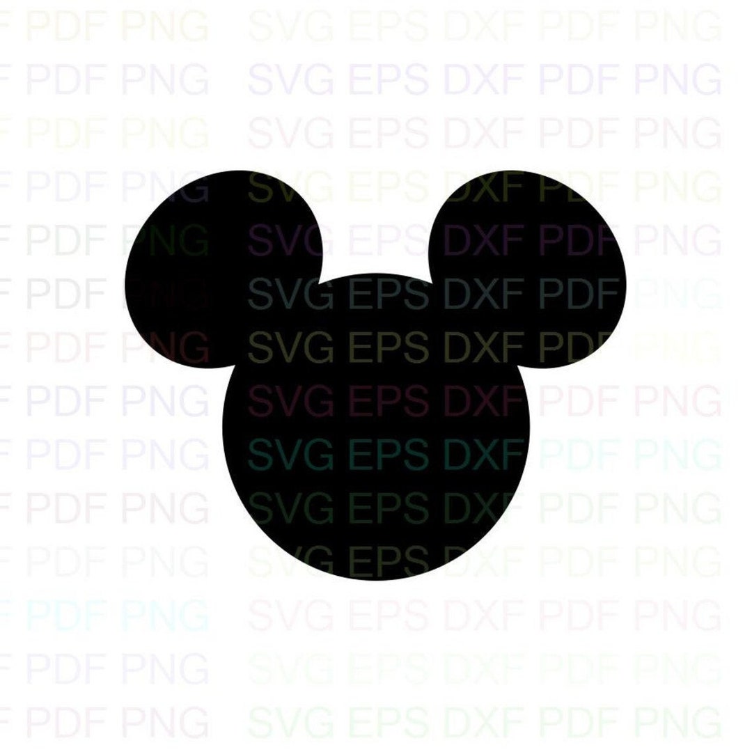 Mickey_mouse_mickey_mouse Outline Svg Dxf Eps Pdf Png, Cricut, Cutting ...