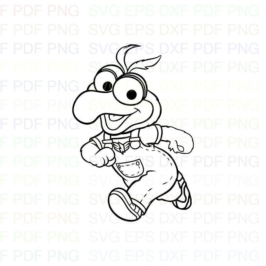 Gonzo_2_muppet_babies Outline Svg Dxf Eps Pdf Png Cricut - Etsy