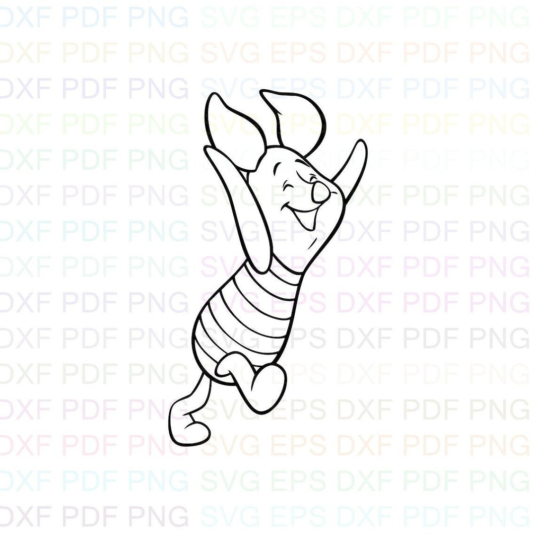 Piglet_winnie_the_pooh_12 Outline Svg Dxf Eps Pdf Png Cricut - Etsy