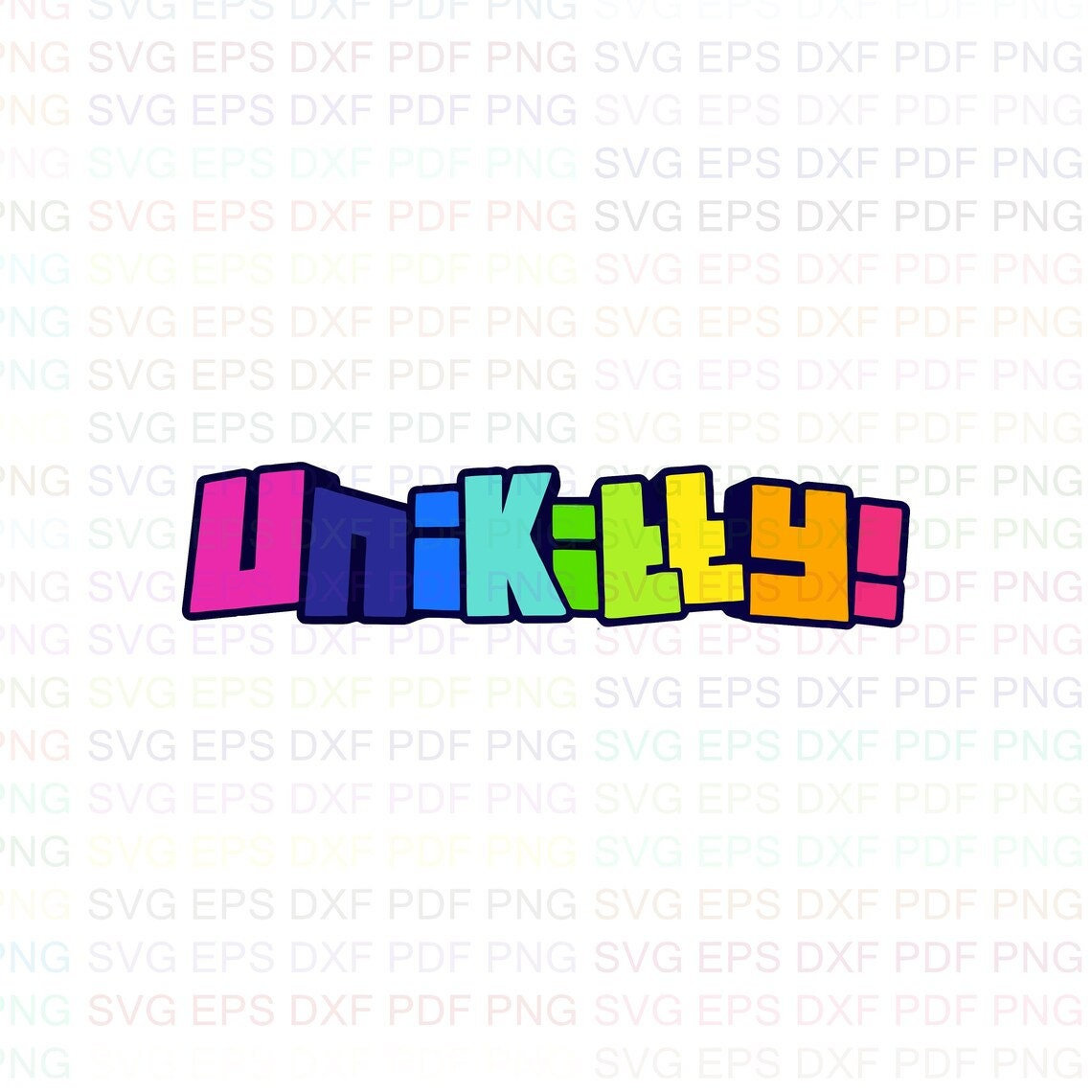 Unikitty_Logo Esquema Svg Dxf Eps Pdf Png Cricut Archivo de - Etsy España