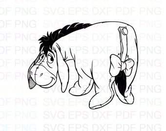 Eeyore SVG Clipart - Etsy