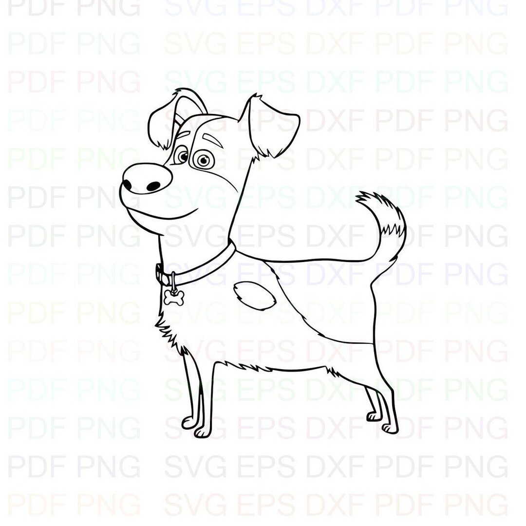 Max_2_the_secret_life_of_pets Outline Svg Dxf Eps Pdf Png, Cricut ...