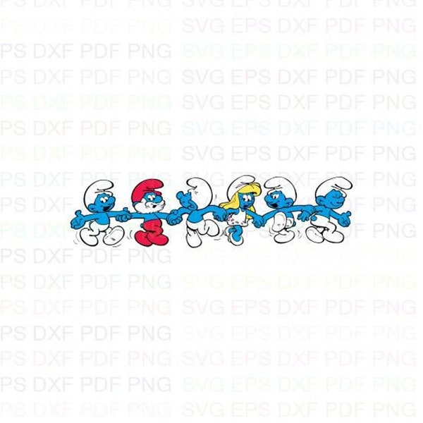 Smurfs Vector - Etsy