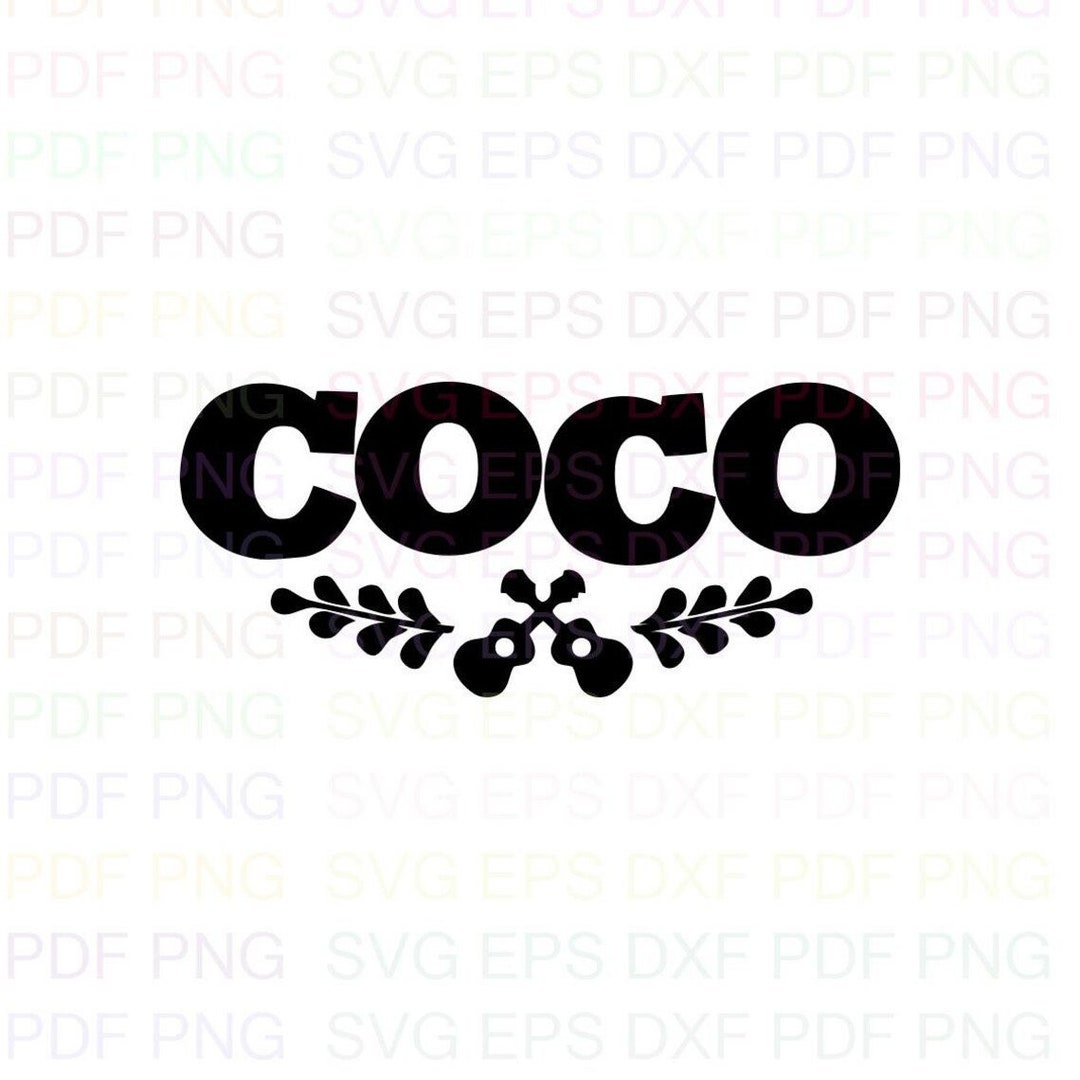 Coco_guitars Outline Svg Dxf Eps Pdf Png Cricut Cutting - Etsy
