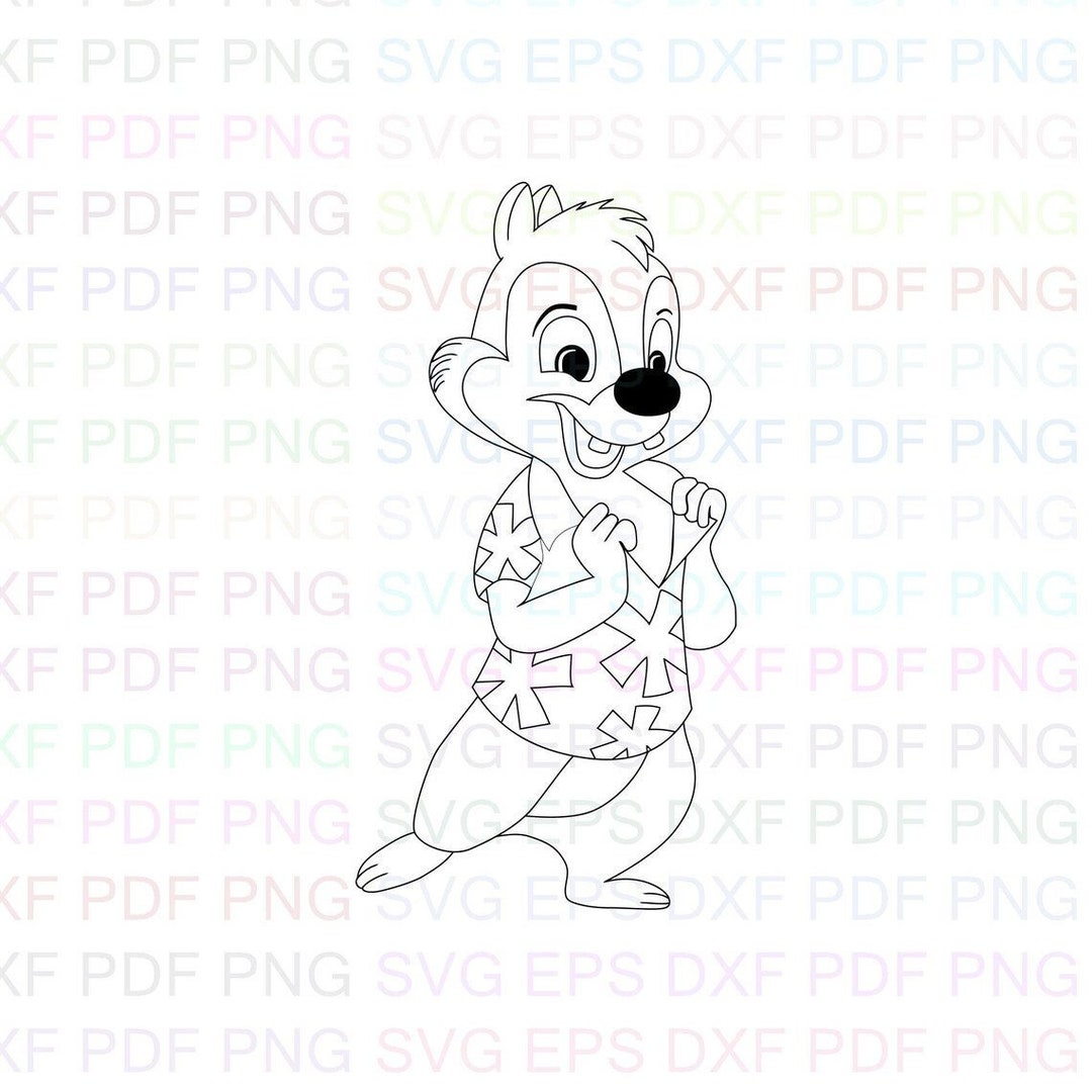 Alvin_and_the_chipmunks_07 Outline Svg Dxf Eps Pdf Png, Cricut, Cutting ...