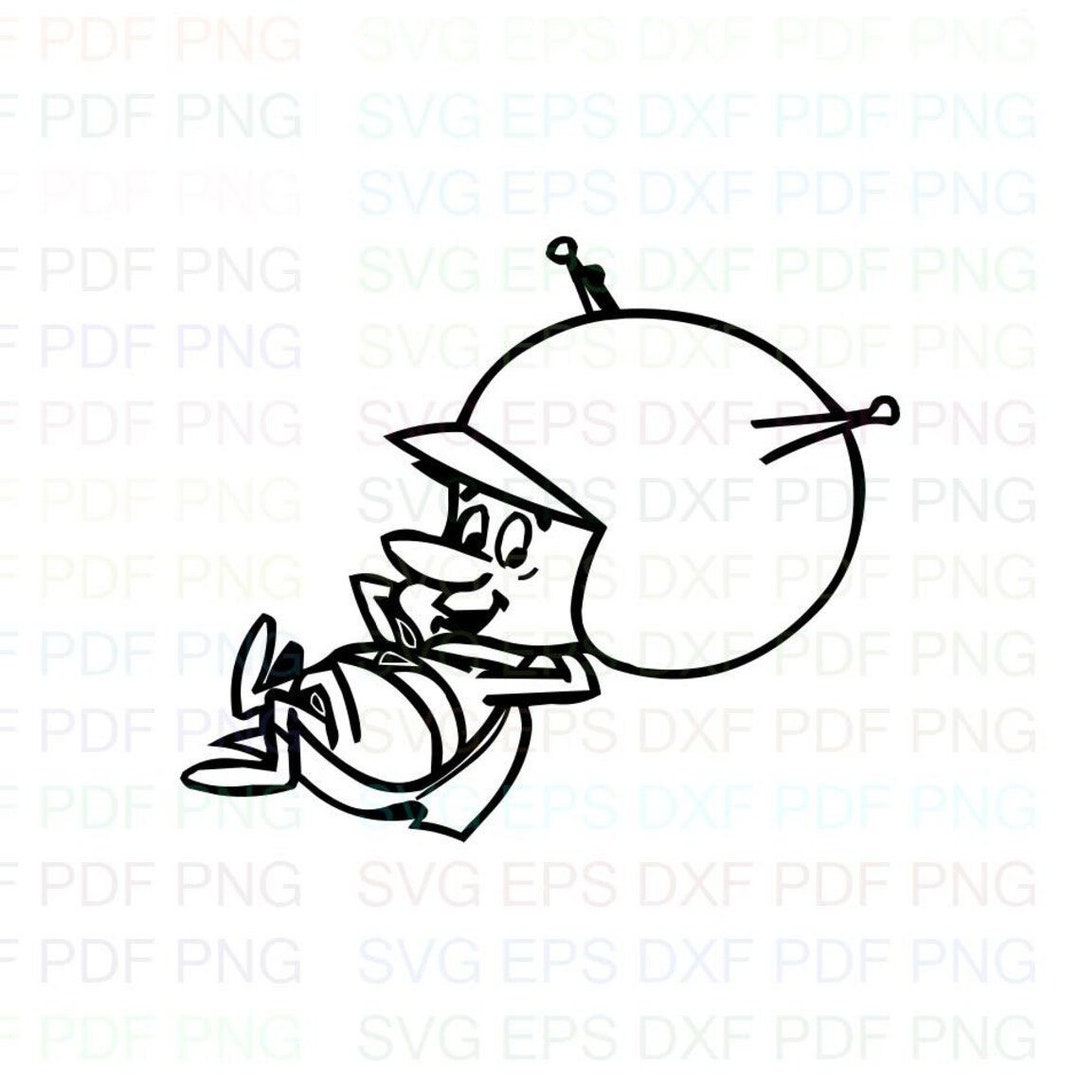 The_great_gazoo_the_flintstones Outline Svg Dxf Eps Pdf Png, Cricut ...