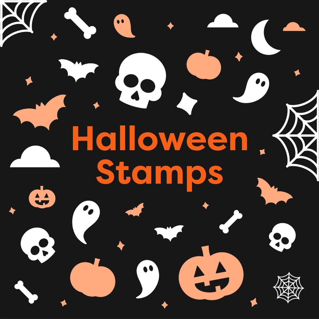 Halloween Procreate Brush Set | Cute Halloween Stamps for Procreate ...
