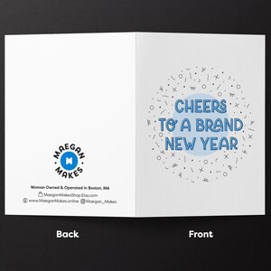 Cheers to A Brand New Year Card Happy New Year Card New Year Card Set ...