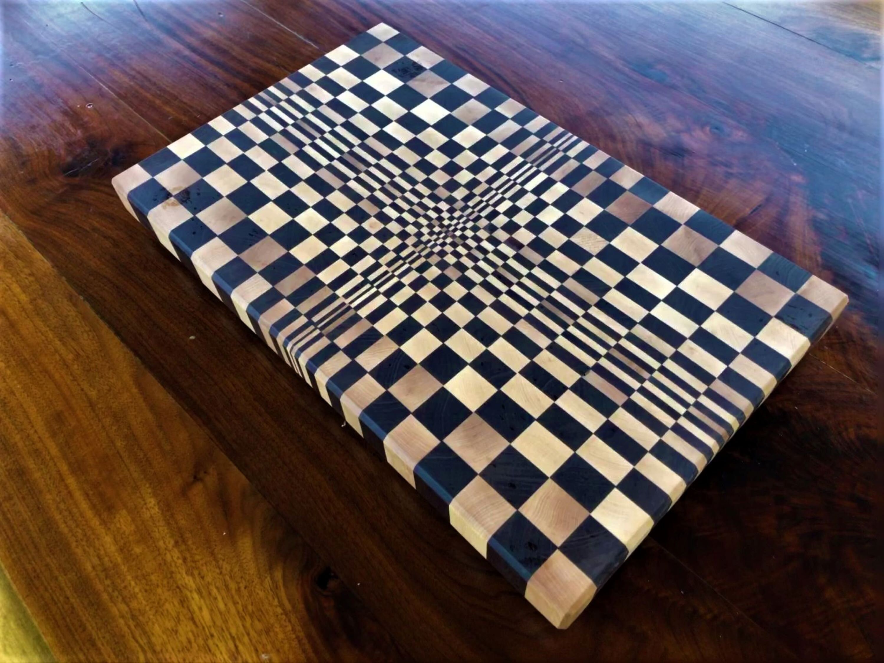 3D Optical Illusion End Grain Cutting Board - Etsy