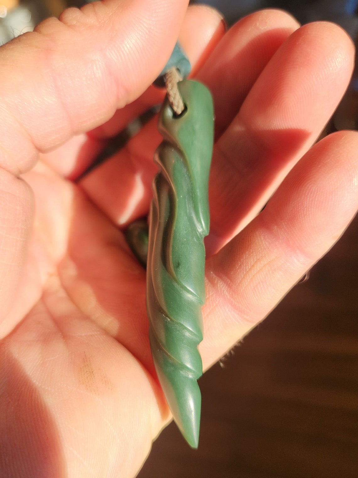 Deep Forest Green "chrysalis " Nephrite Jade Pendant Carving - Etsy