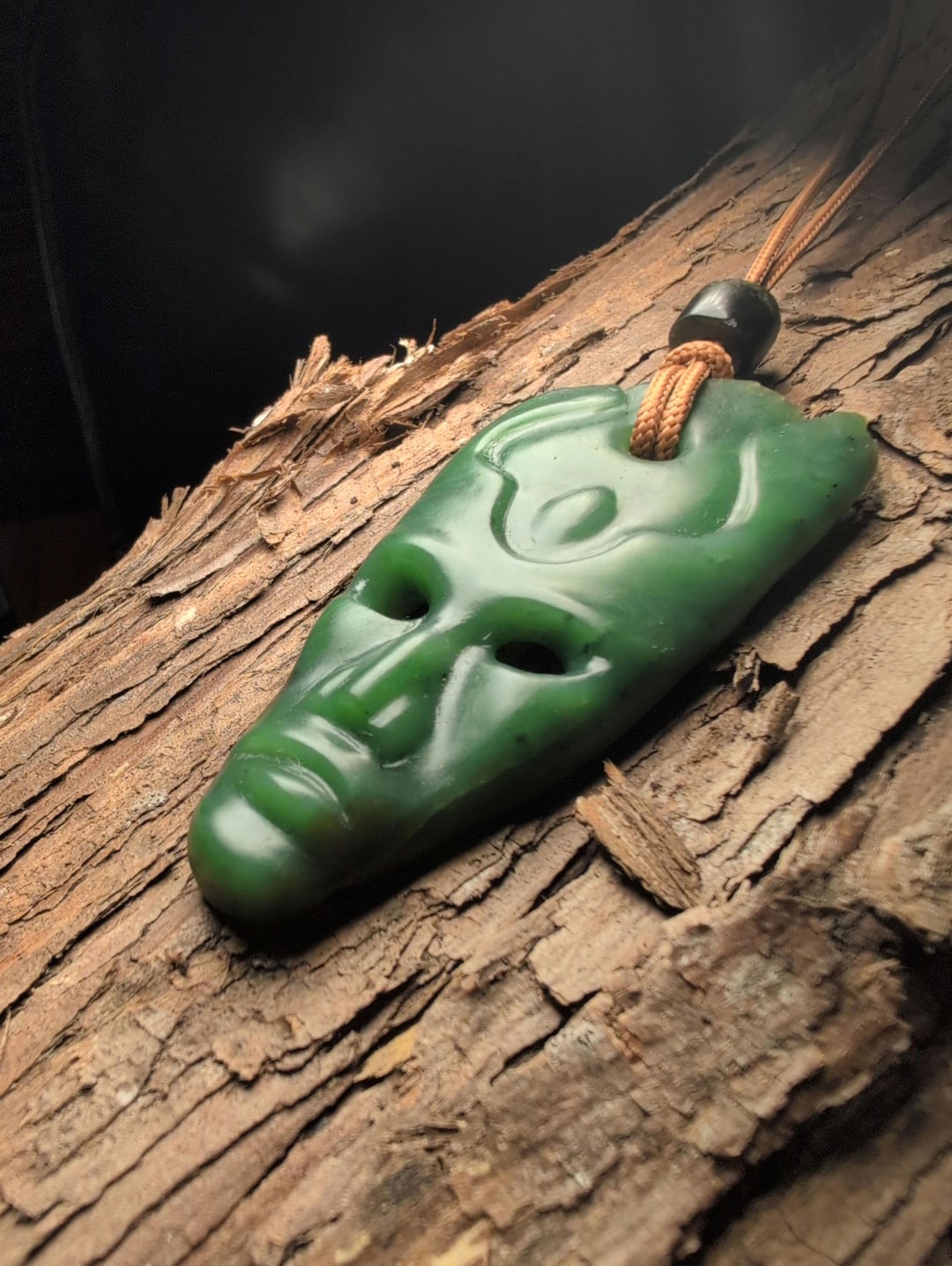Bright Green Jade Mask of the "cosmic Shaman" - Etsy